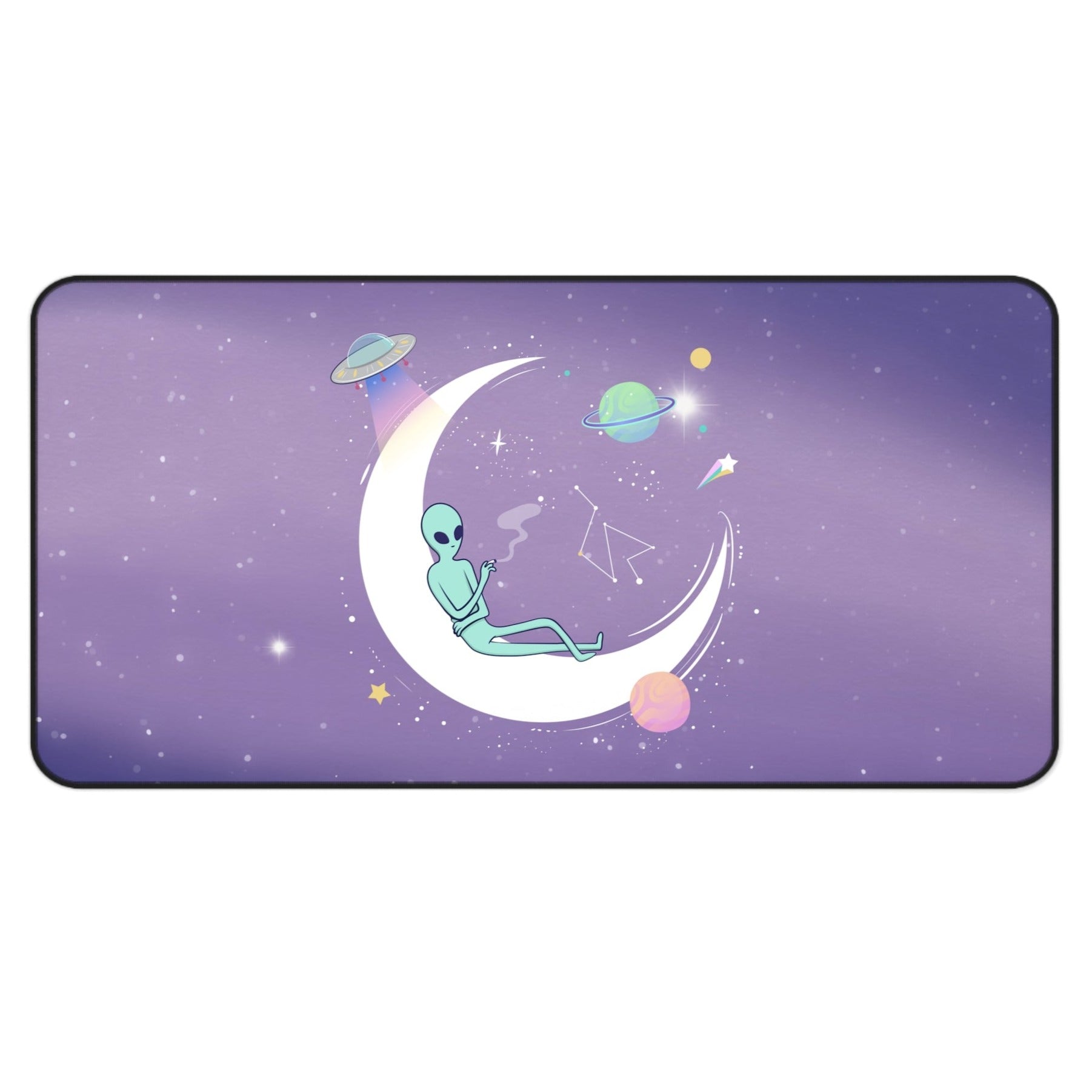 Chilling Alien Space Theme Desk Mat – Onetify
