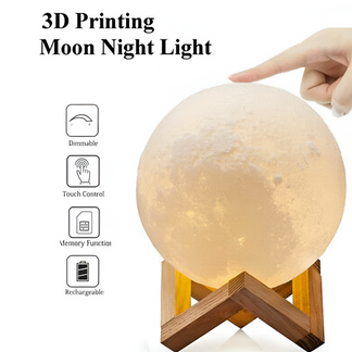 Touch Control 16 Colors Moon Lamp with Remote Control – Onetify