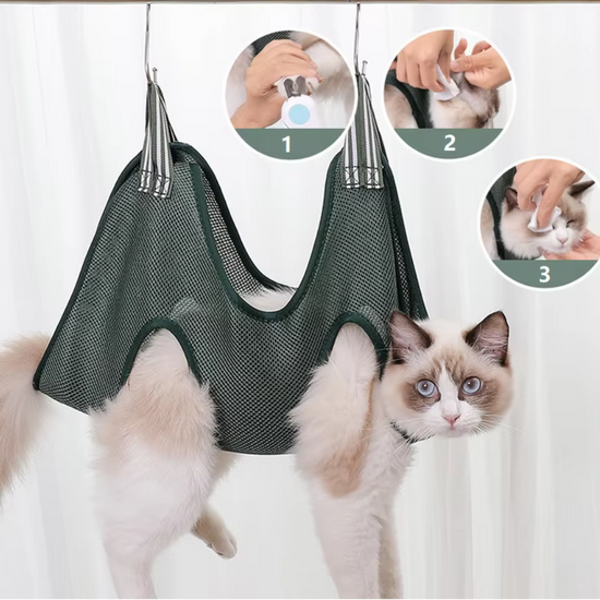 Cat Grooming Restraint Bag with Hammock – Onetify