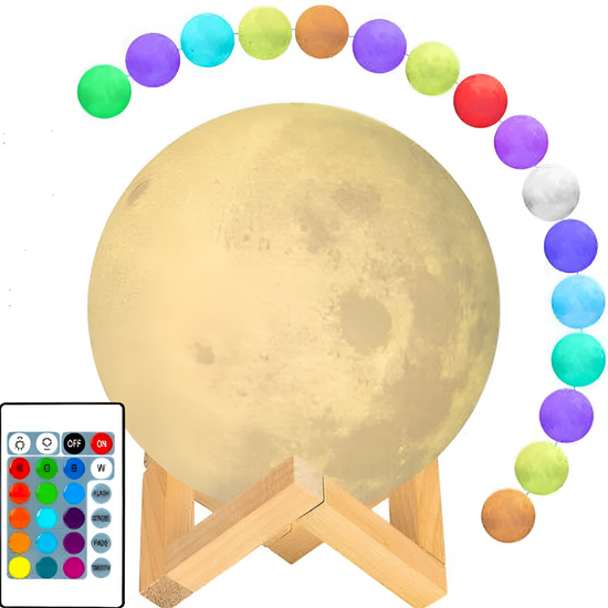 Touch Control 16 Colors Moon Lamp with Remote Control – Onetify