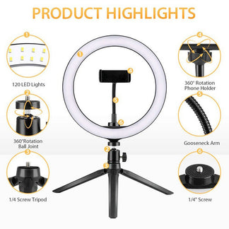 Large LED Ring Light with Stand – Onetify