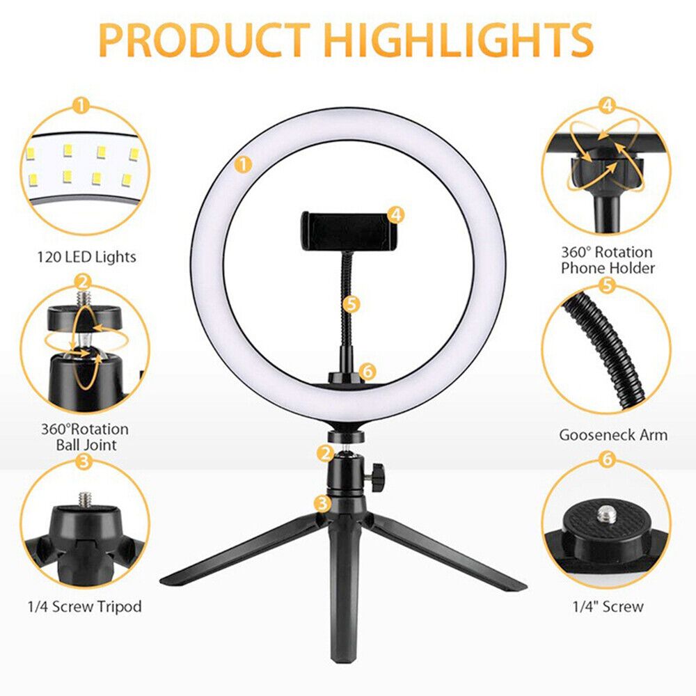 Large LED Ring Light with Stand – Onetify