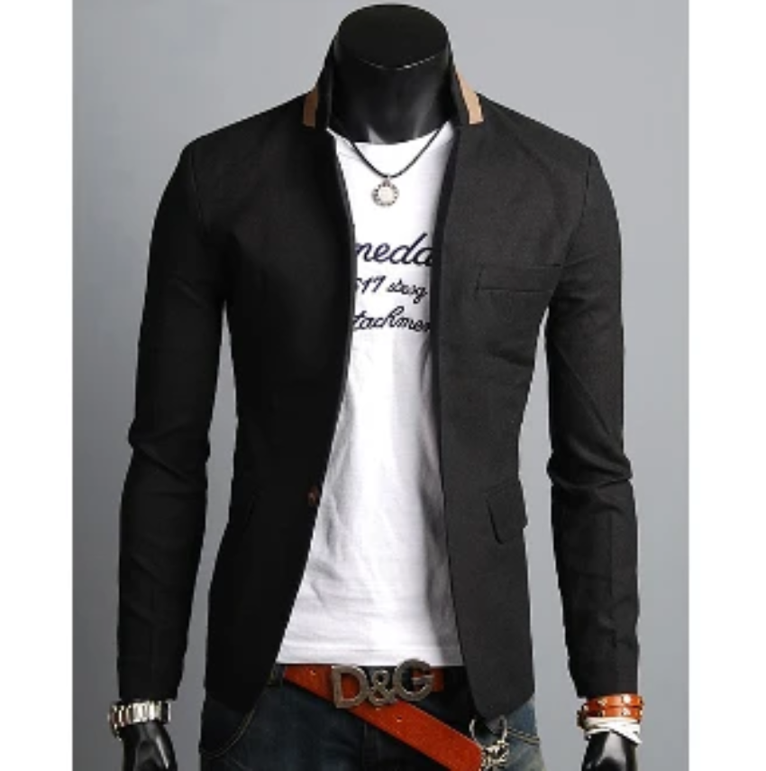 Mens Stand Collar Casual Blazer – Onetify