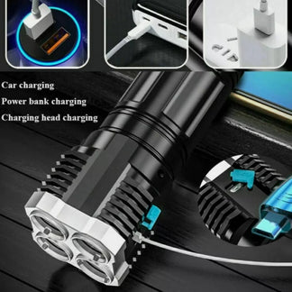Ultra Bright Waterproof Outdoor LED Flashlight with Side Lamp – Onetify
