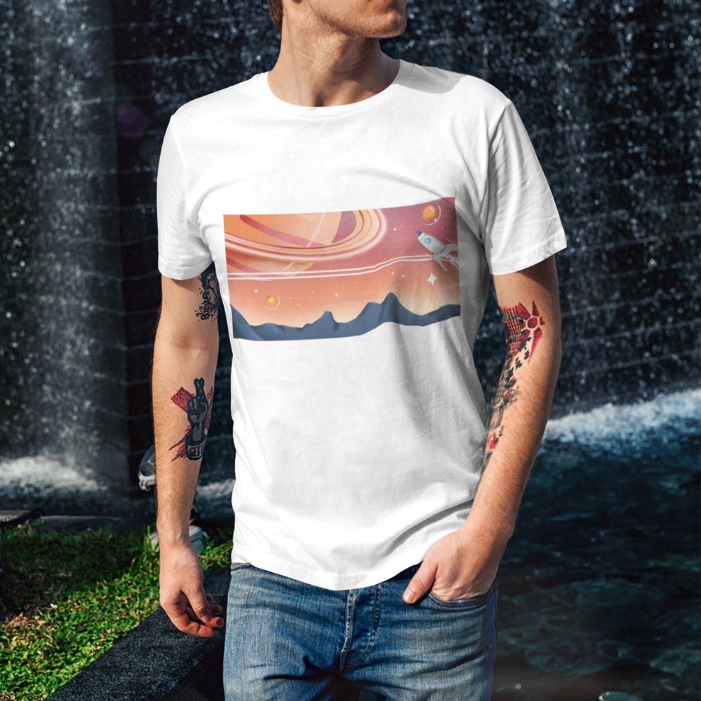 Mens Rocket Space Block Short Sleeve Tee – Onetify