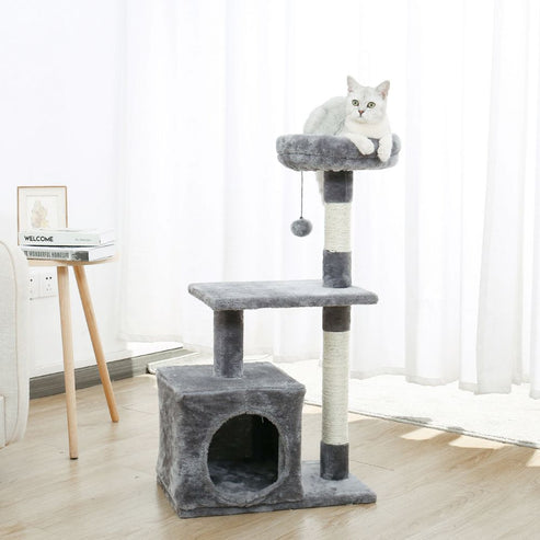 Cat Tree House 3 Tier Scratching Post – Onetify