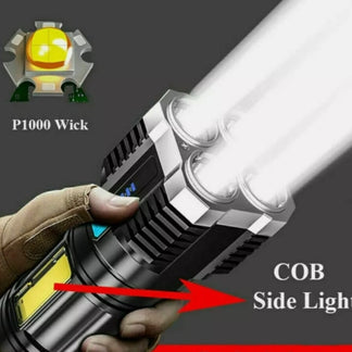 Ultra Bright Waterproof Outdoor LED Flashlight with Side Lamp – Onetify