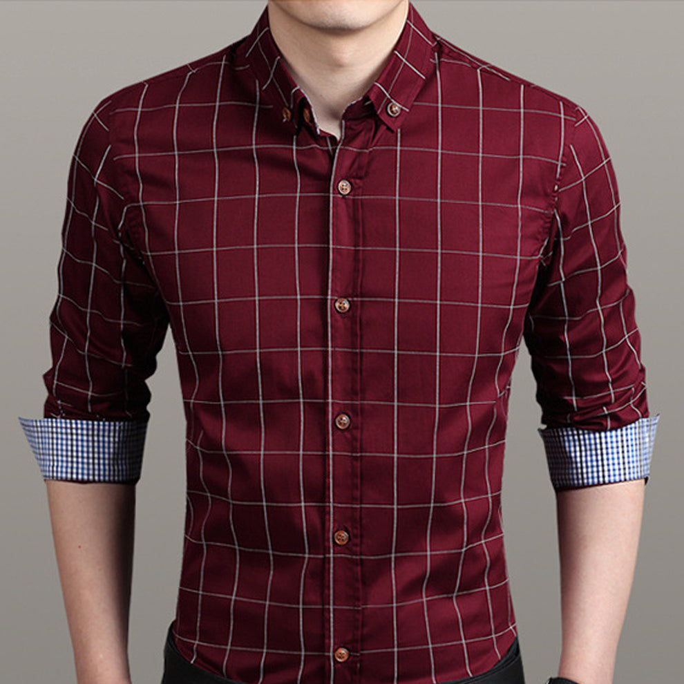 Mens Checkered Collar Shirt – Onetify