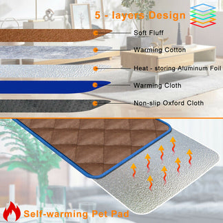 Multifunctional Self Heating Thermal Bed for Dogs and Cats – Onetify