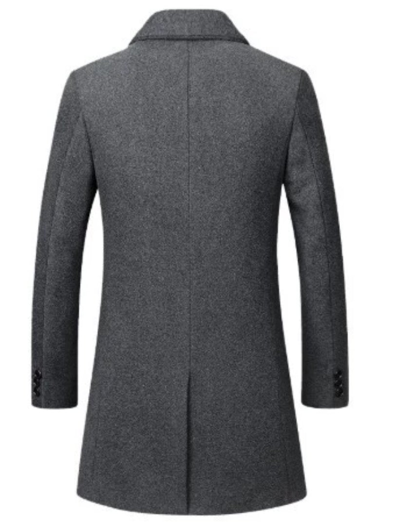 Mens Classic Dual Button Mid Length Coat – Onetify