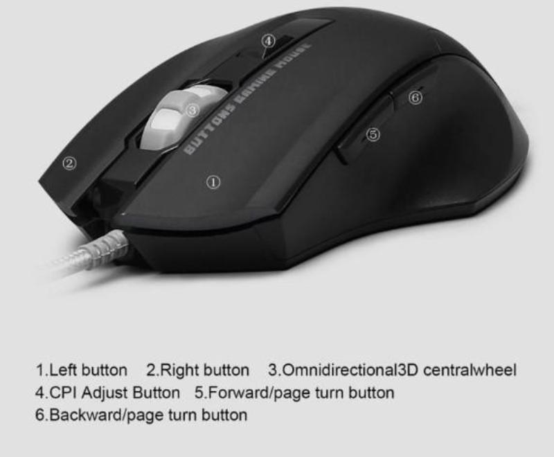 6 Buttons 2500 DPI LED Optical Wired Gaming Mouse – Onetify