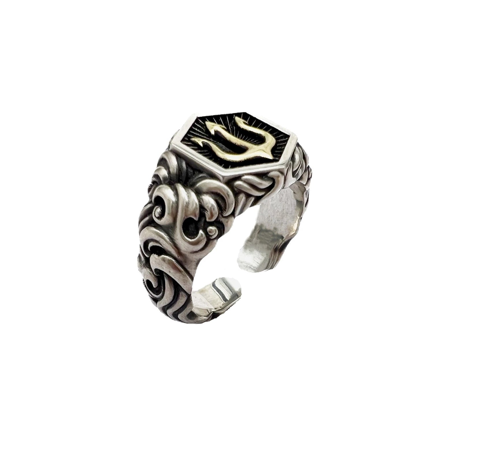 Sea King Trident Resizable Ring – Onetify