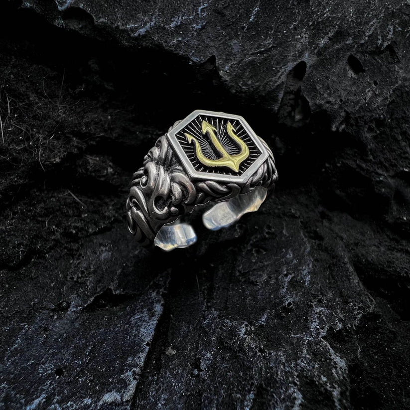 Sea King Trident Resizable Ring – Onetify