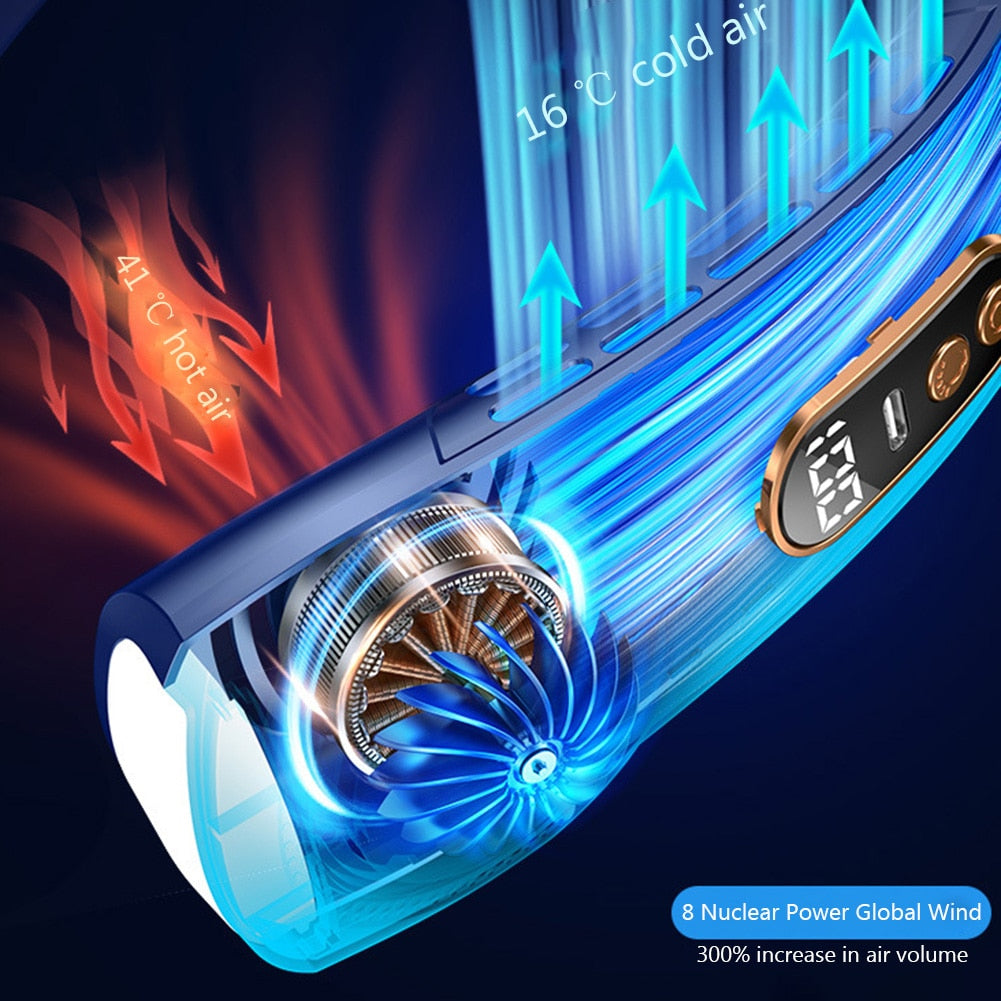 Wearable 5 Speed Fan with LED – Onetify