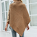 Womens Turtleneck Poncho With Side Buttons Details – Onetify