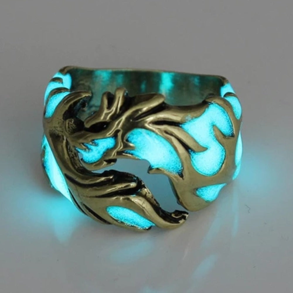 Mens Glow in the Dark Dragon Ring – Onetify