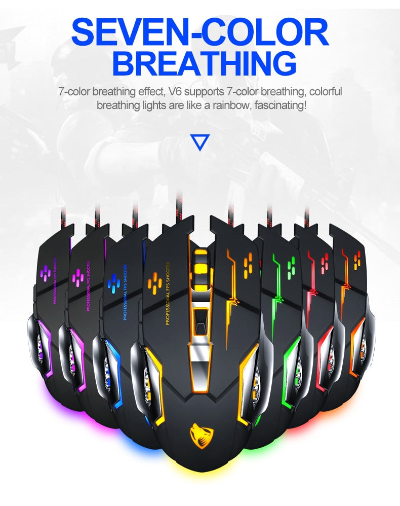 Professional 8D 3200DPI Adjustable Wired Optical LED Gaming Mouse – Onetify