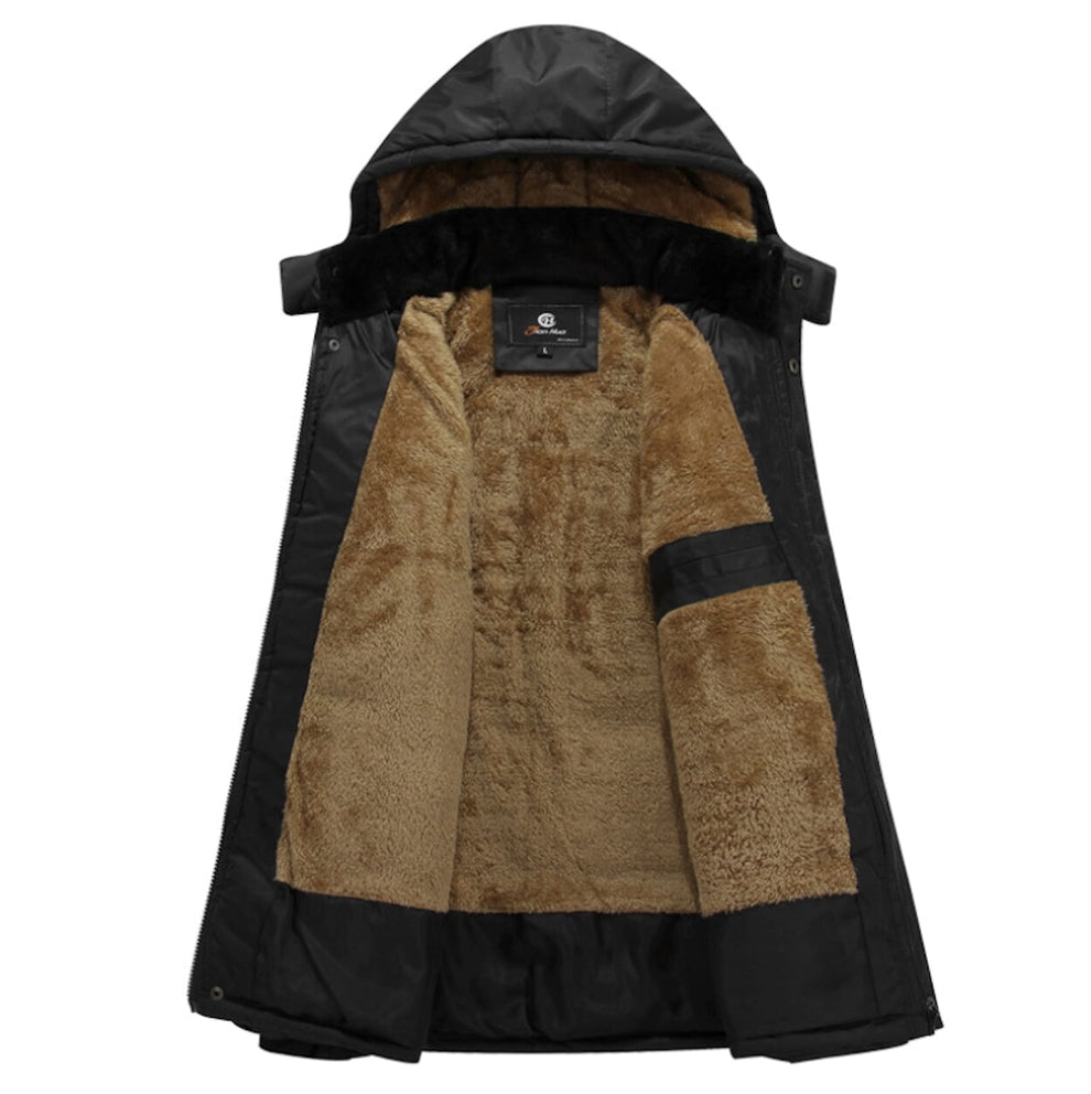 Mens Inner Fur Coat with Detachable Hood – Onetify