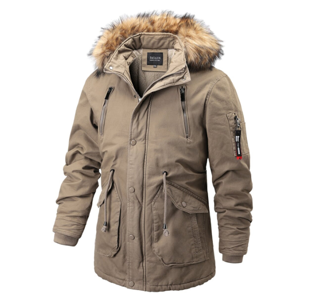 Mens Parka Jacket with Inner Fur Lining – Onetify
